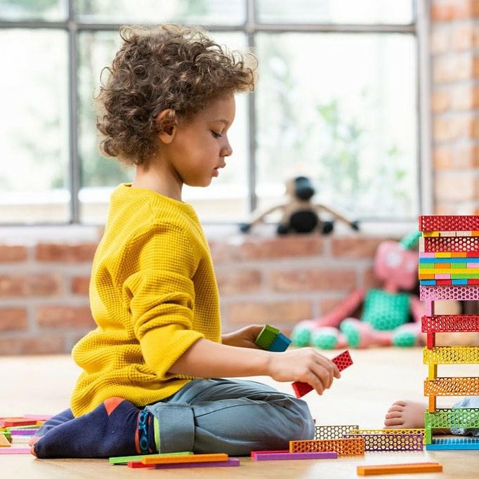 Bioblo eco rainbow open-ended stacking blocks toy for children of all ...
